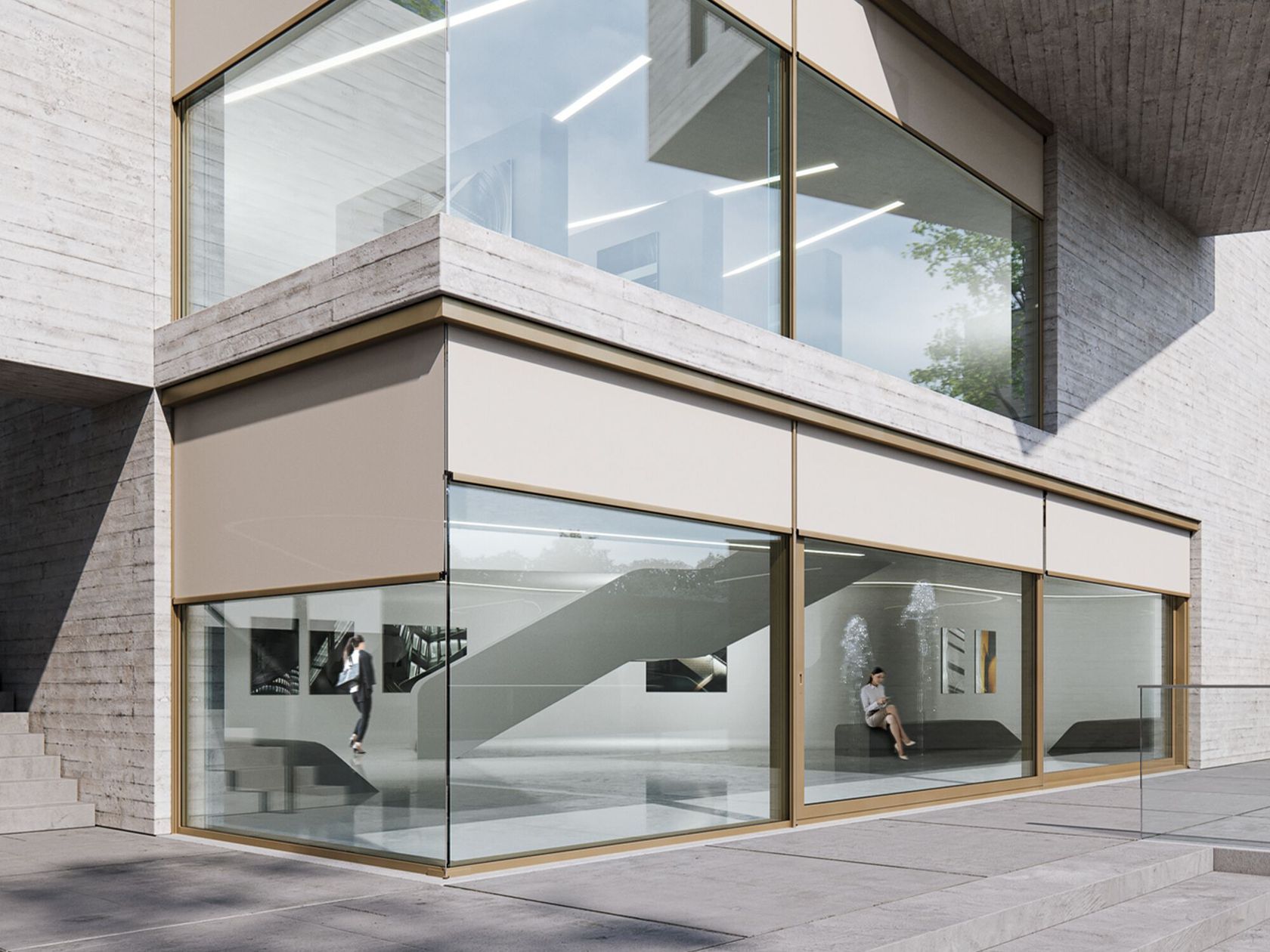 HEROAL VS Z CORNER SOLUTION Fabric roller blind By heroal