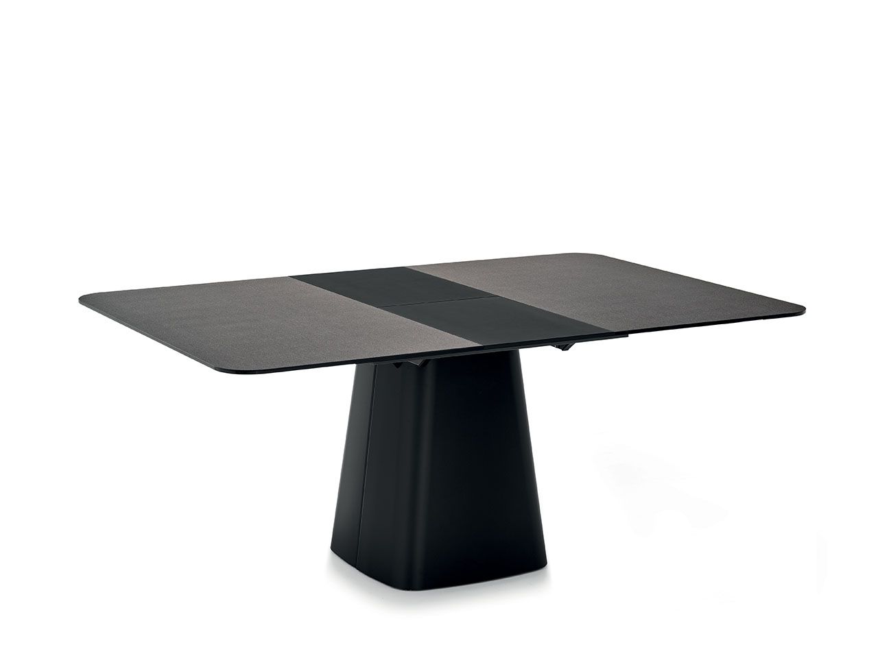 HEY GIO! | Square table Extending coated sheet metal table with glass ...