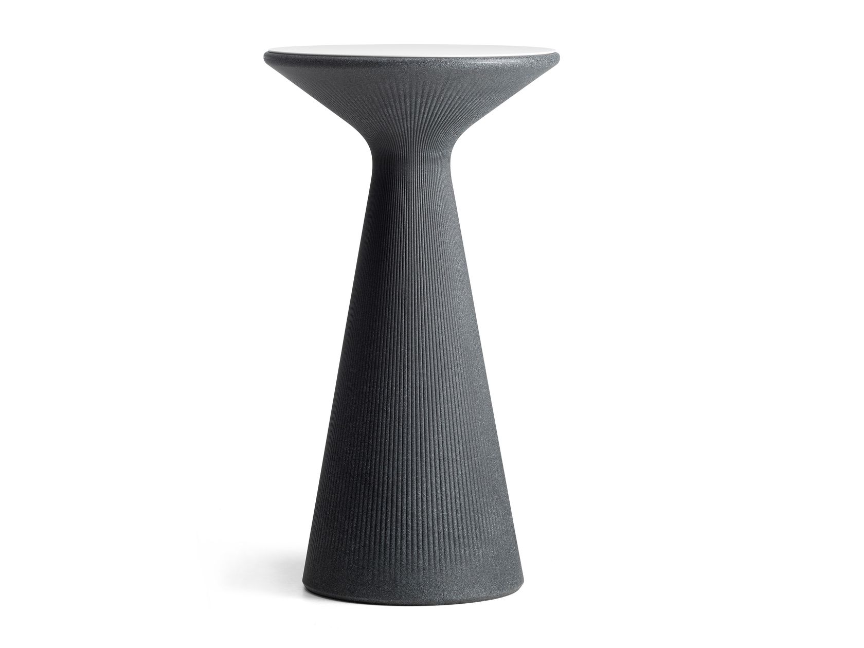 FADE Round polyethylene high table By Plust | design Marco Gregori