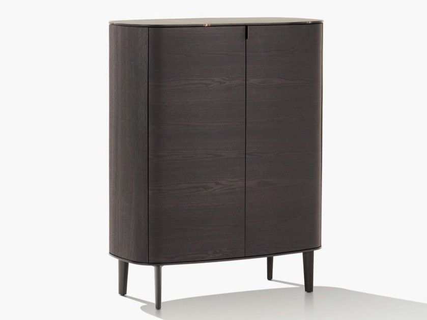 SYMPHONY Wood veneer highboard By Poliform | design Emmanuel Gallina
