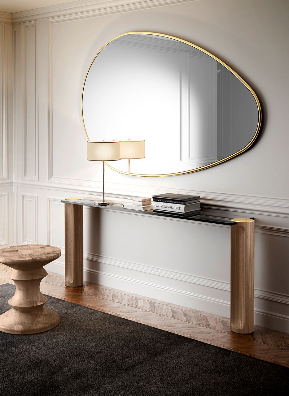 HILL Rectangular wood and glass console table By EXENZA | design ...