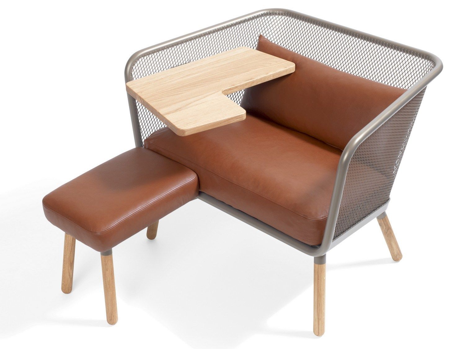 HONKEN WORKSTATION | Leather small sofa Honken Collection By Blå ...