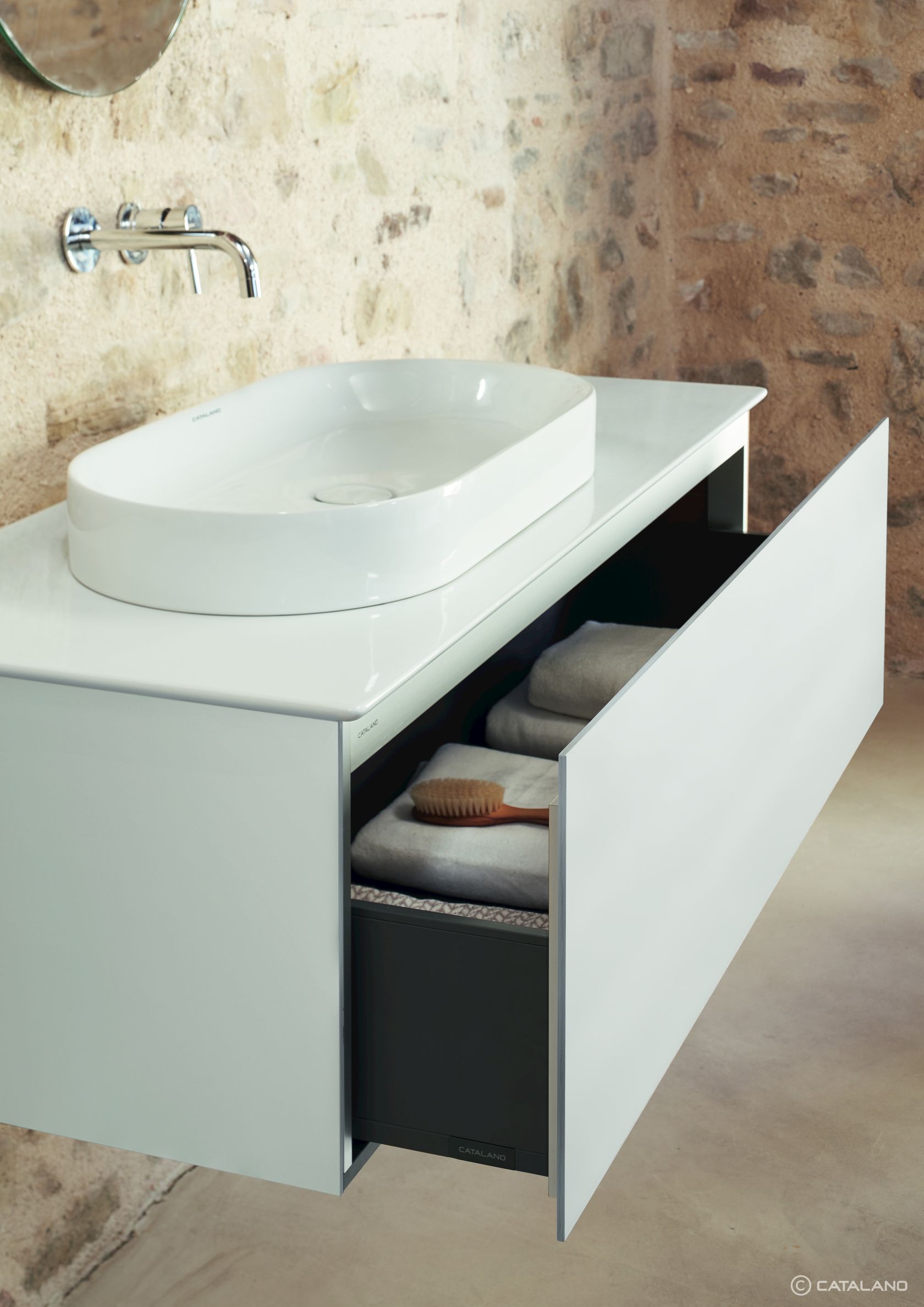 HORIZON | Washbasin with drawers Horizon Collection By CERAMICA CATALANO