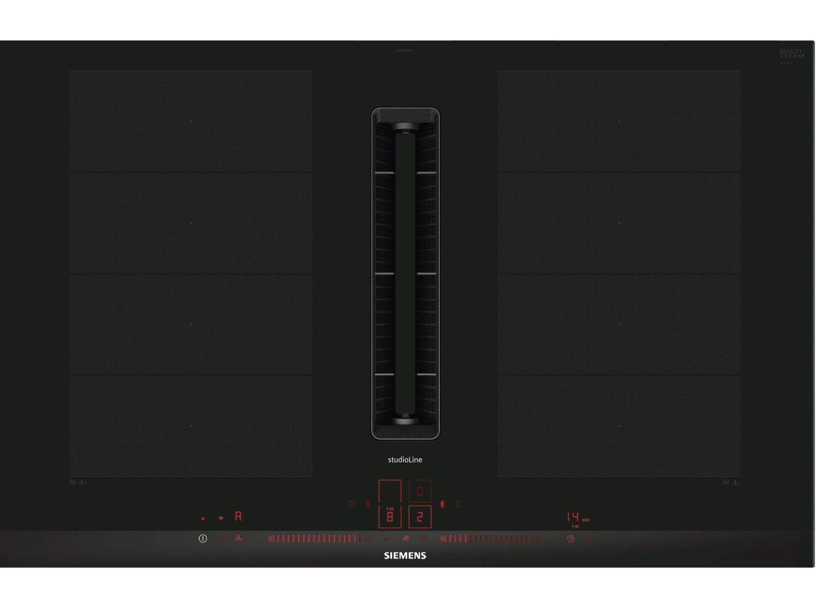 iQ700 - EX877LX67E InductionAir Plus Fogão de cozinha com exaustor ...