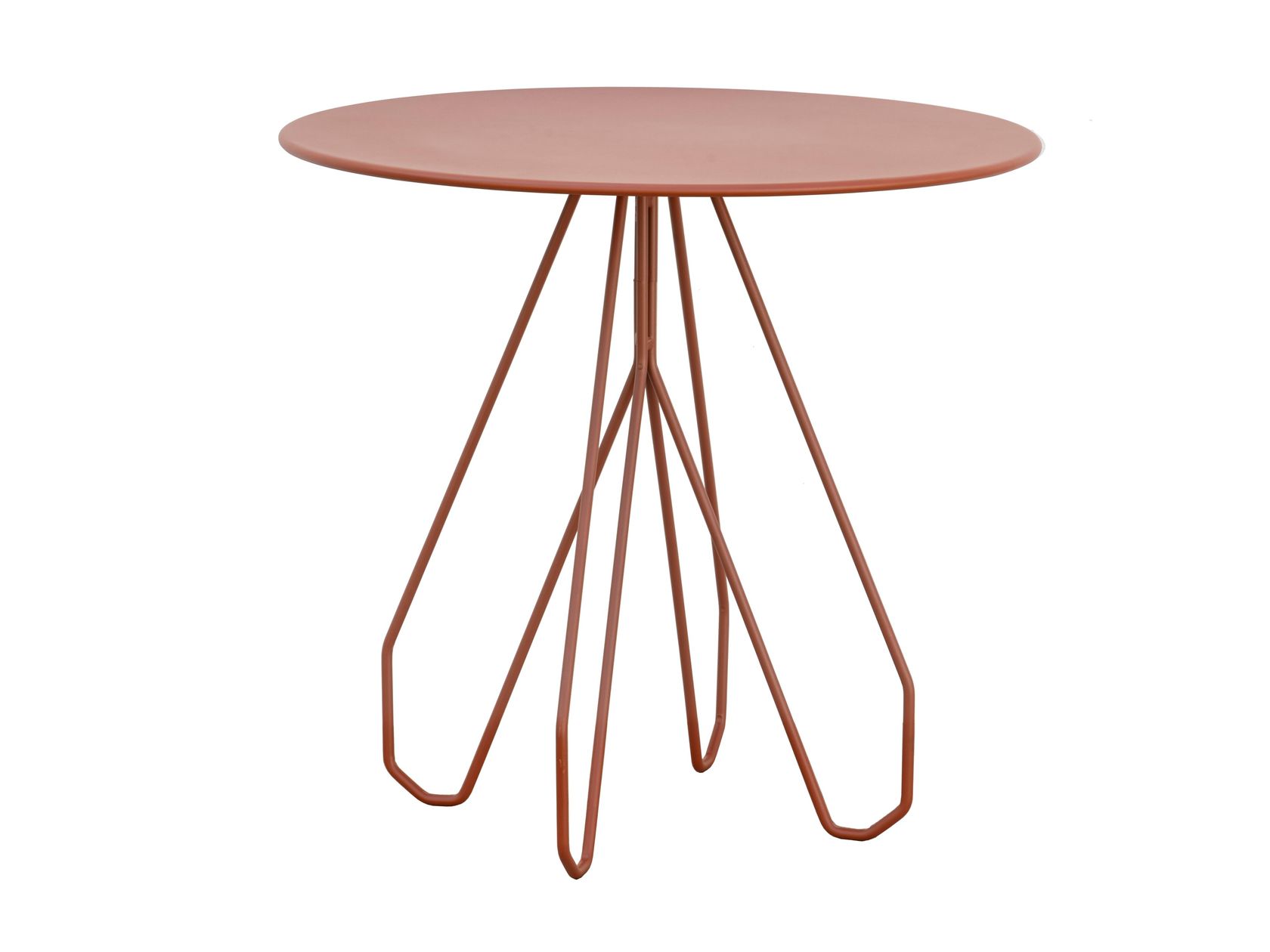MARTINI Round powder coated steel garden table By ISIMAR