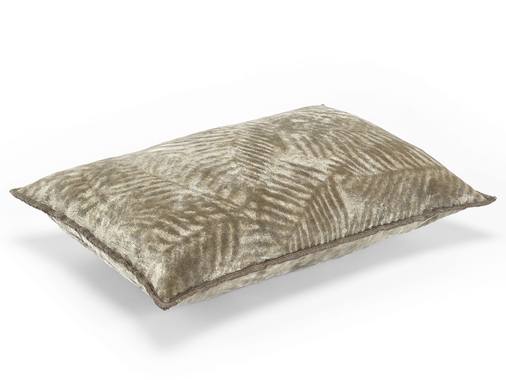 Rectangular velvet cushion with floral pattern IBIZA By Élitis