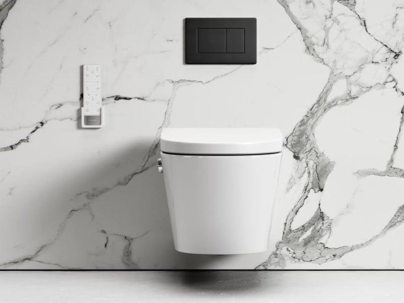 INTELLISMART Wall-hung rimless ceramic toilet with bidet By LUSSO
