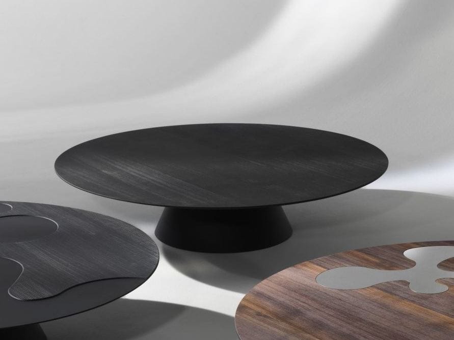 ISOLE | Coffee table Low round larch coffee table By ALBEDO | design ...