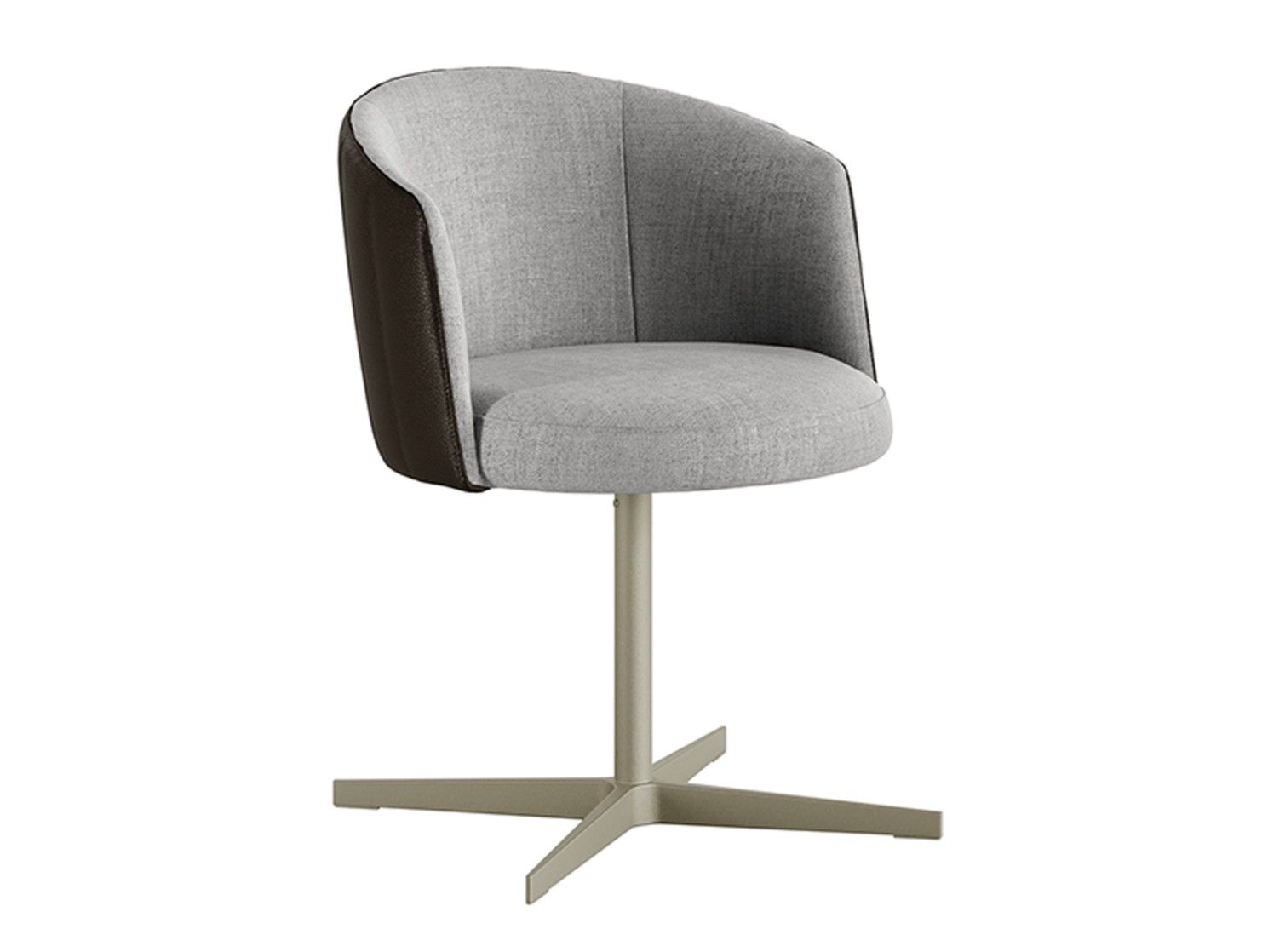 JANE Swivel fabric chair with spoke base By EFORMA