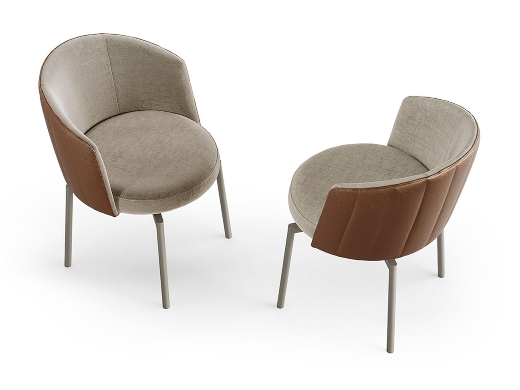 JANE Fabric chair with armrests By EFORMA