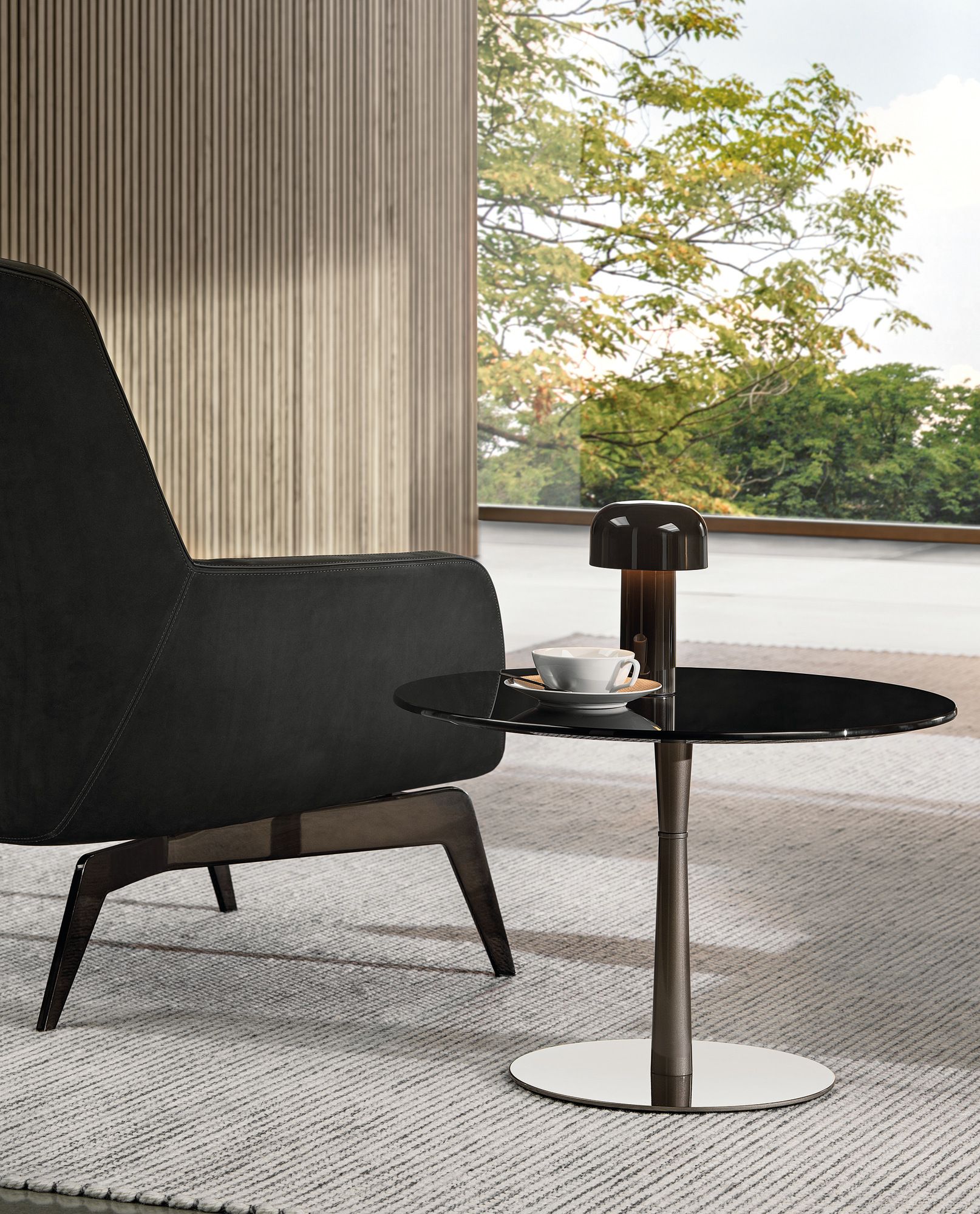 JIGGER Round marble coffee table By Minotti | design Rodolfo Dordoni