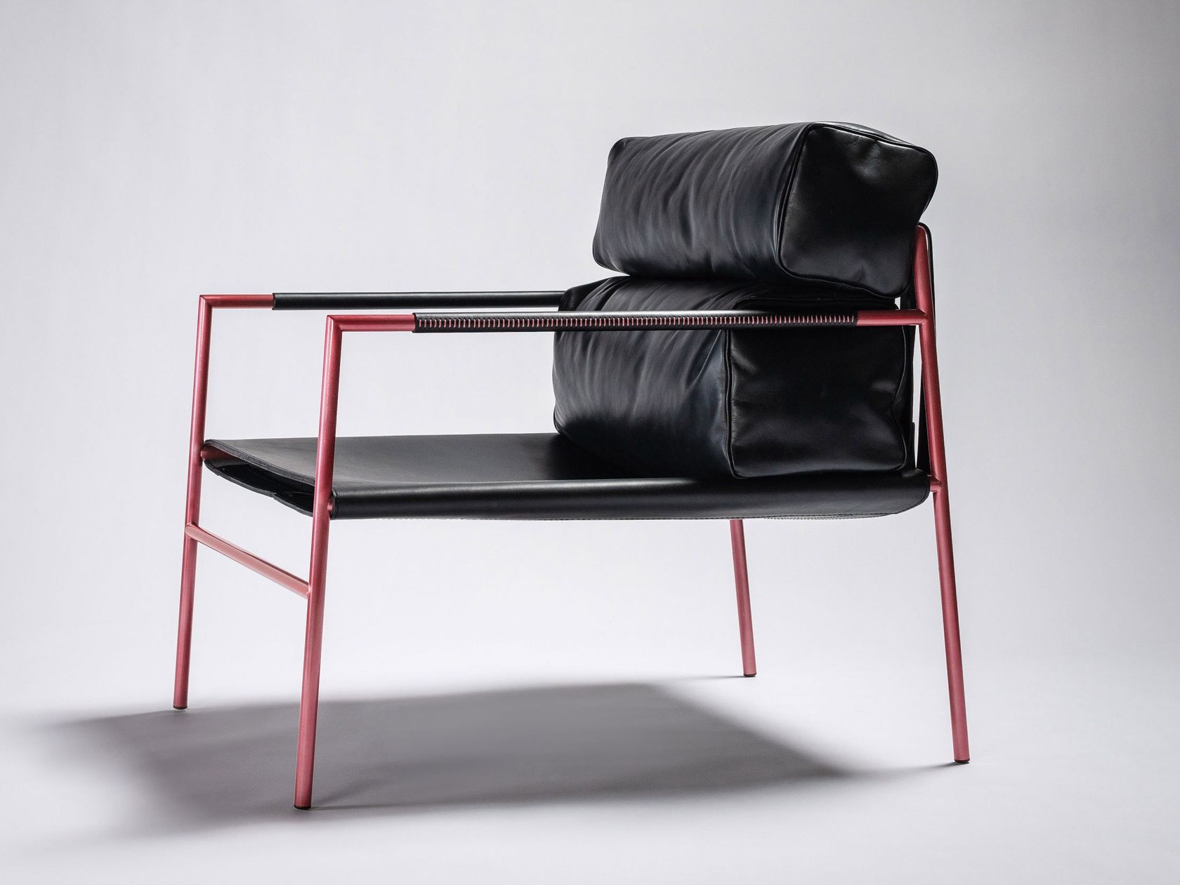 Leather easy chair with armrests JK EASY CHAIR JK Collection By Ritzwell