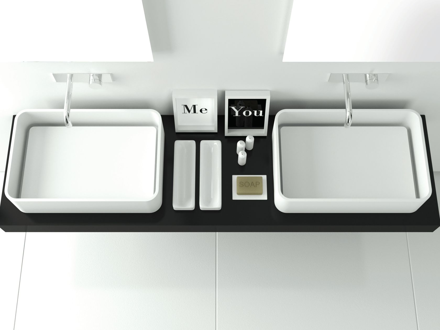 JUMP 3 Countertop round Solid Surface washbasin By MOMA Design