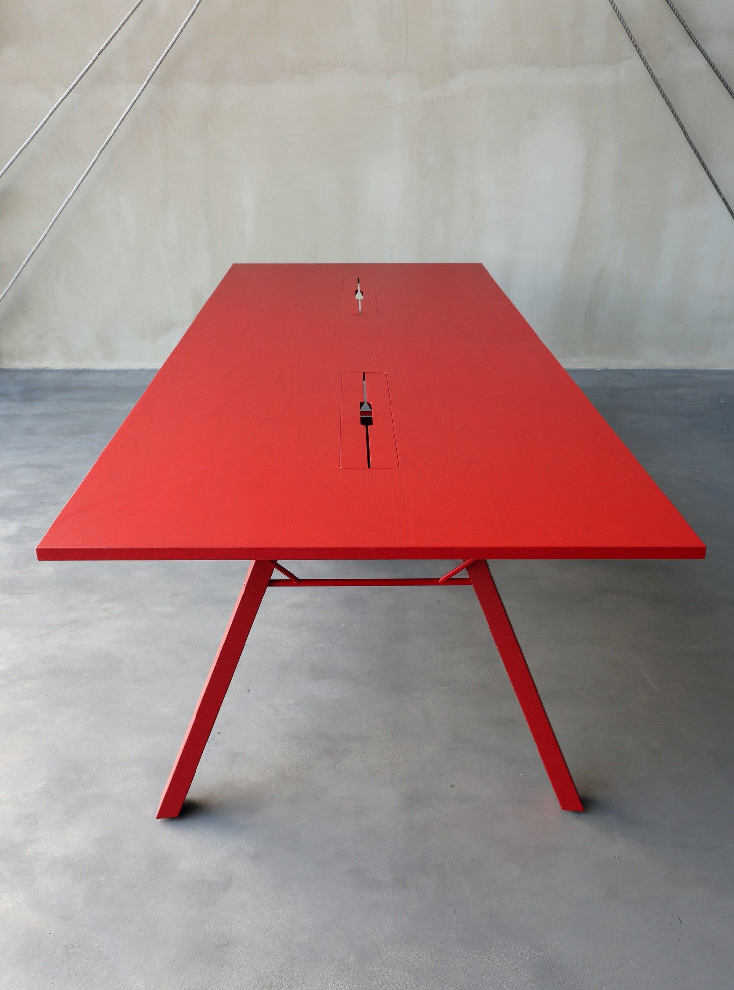 LAB Rectangular wooden meeting table with cable management By Inno ...