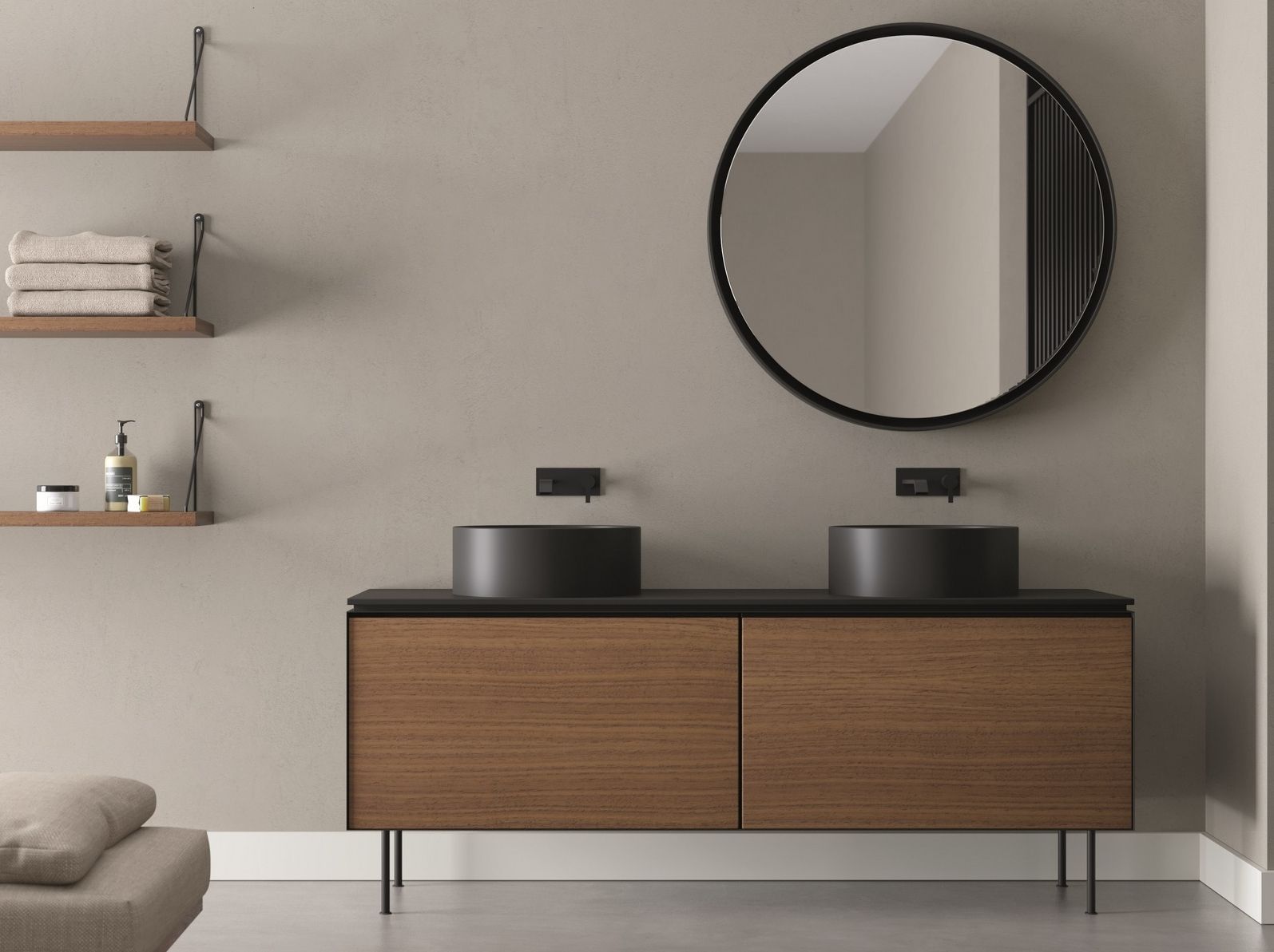 LAMA | Double vanity unit By Nic design Studio Adolini