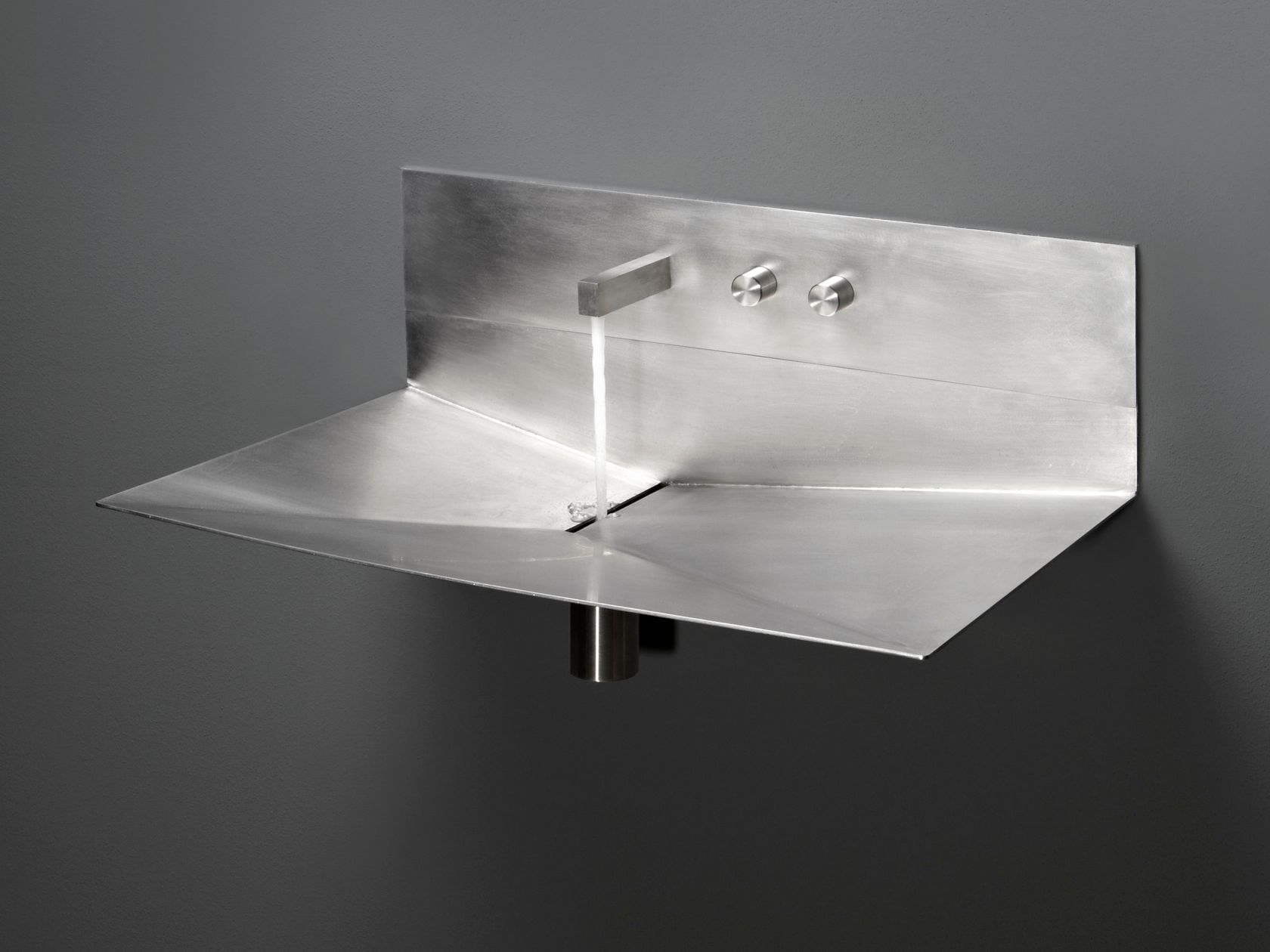 Wall-mounted stainless steel washbasin LAVANDINO By Antonio Lupi Design ...