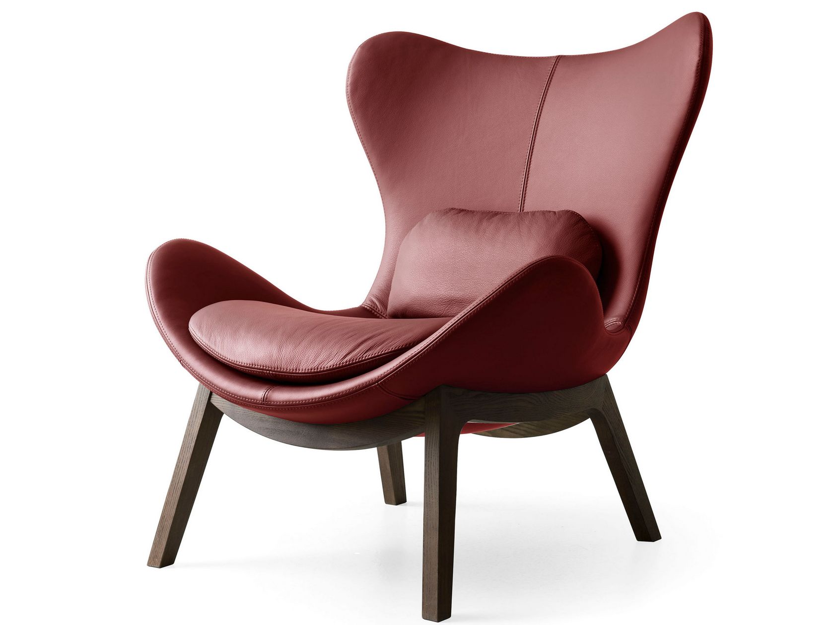 LAZY High-back leather armchair By Calligaris | design Michele Menescardi