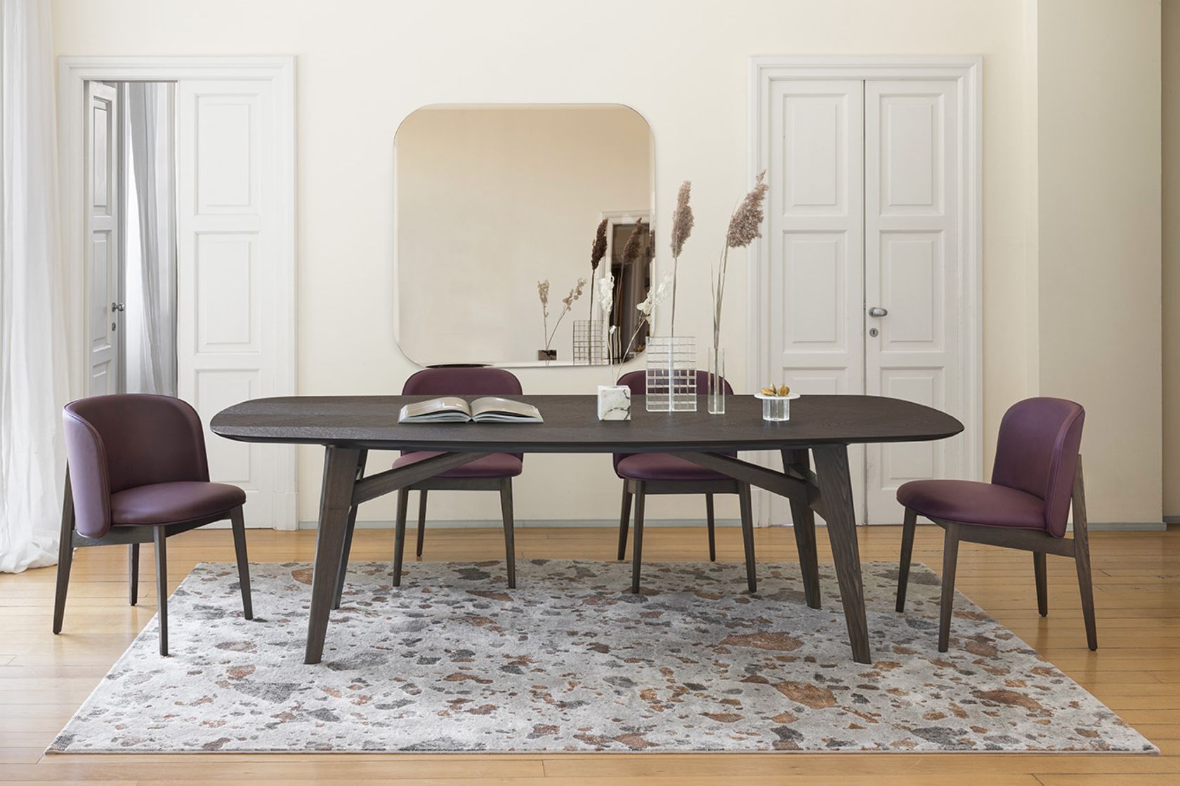 ABREY Upholstered leather chair By Calligaris | design Gabriele & Oscar ...