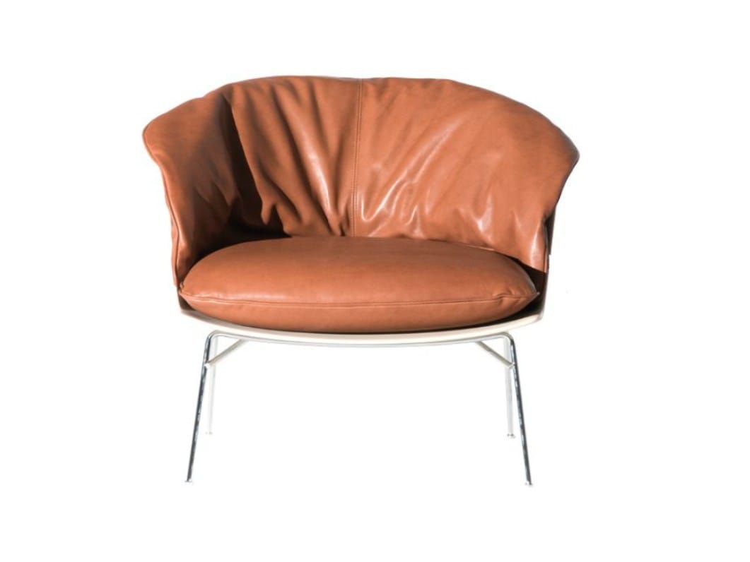 MOON | Leather easy chair By Driade design Ludovica+Roberto Palomba