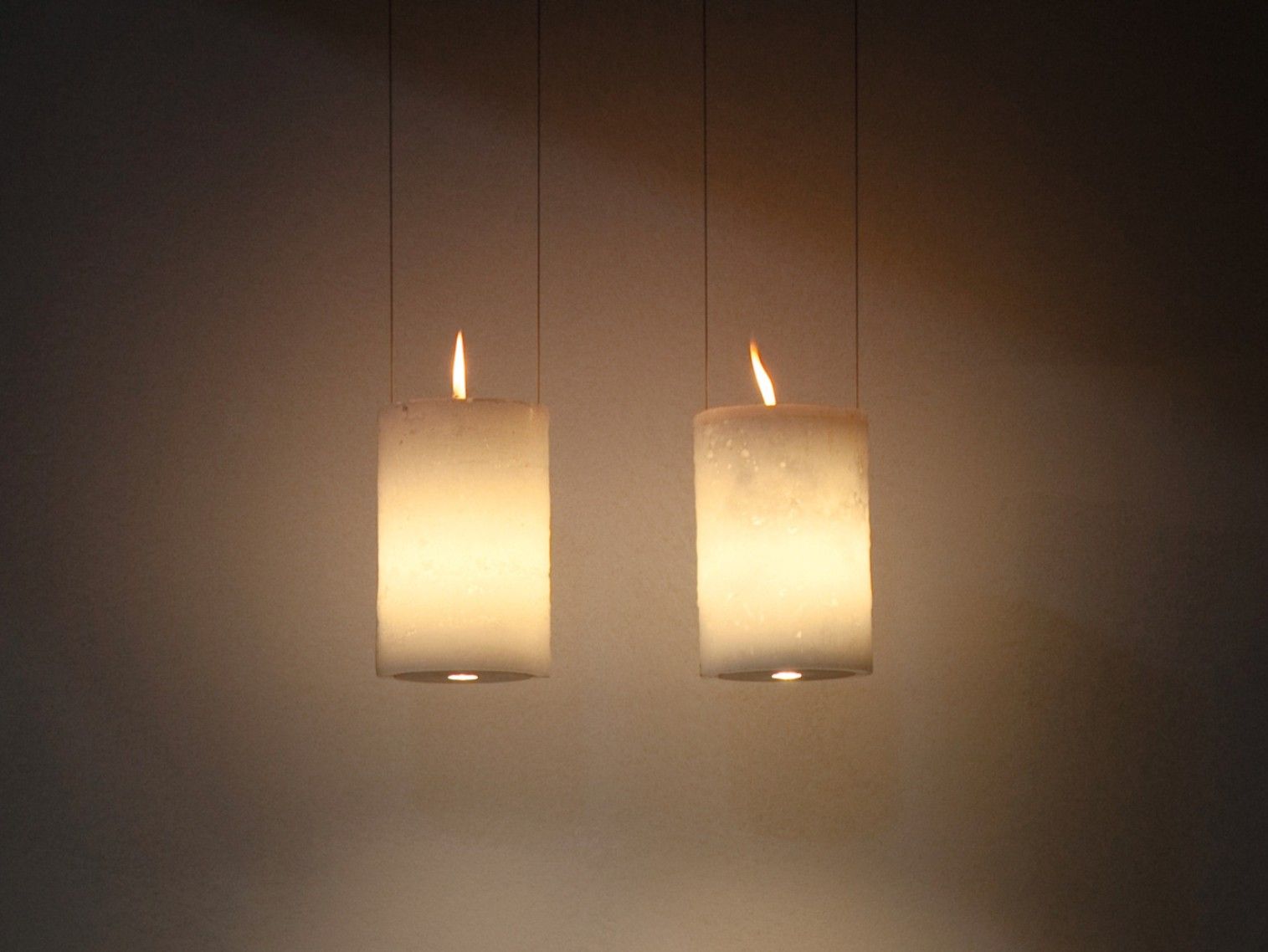 °LED ON FIRE LED glass and wax candle pendant lamp By Eden Design ...