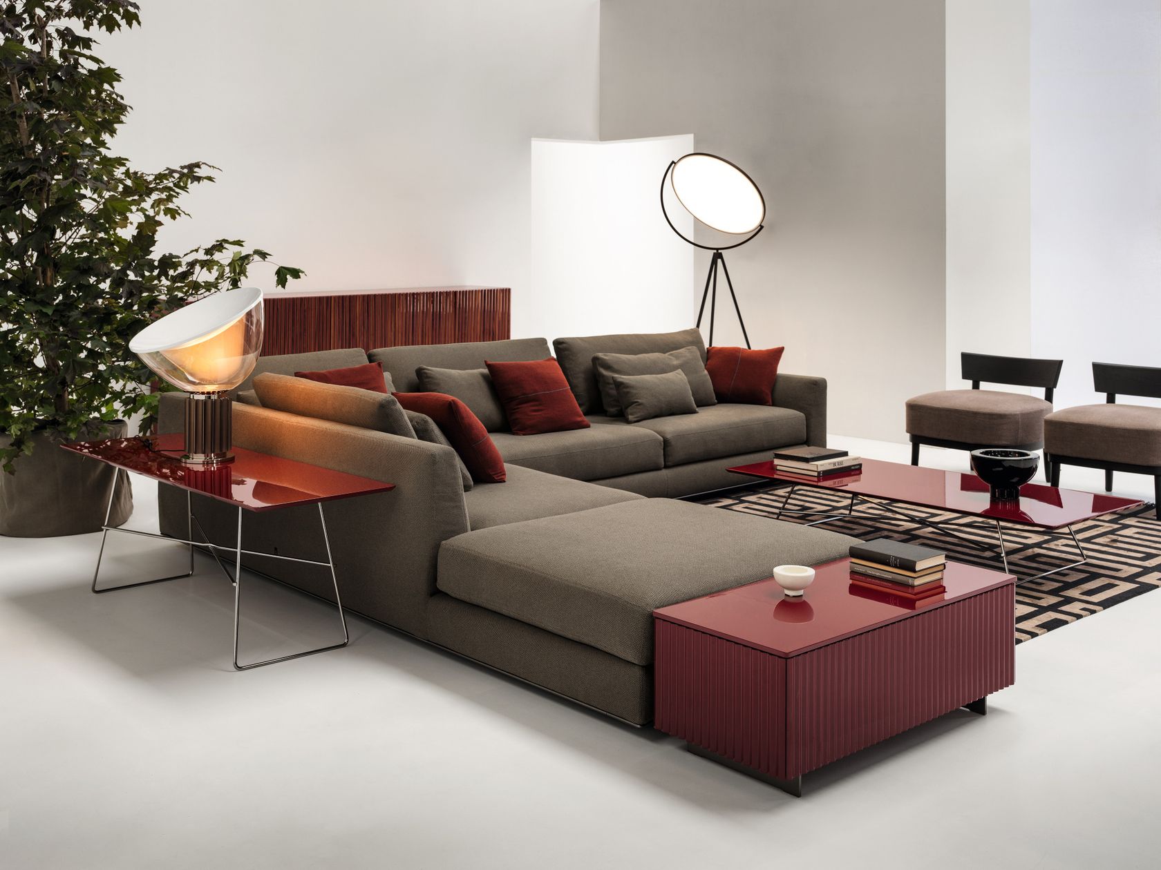 Lacquered rectangular MDF coffee table with storage space LEON BOX Leon ...