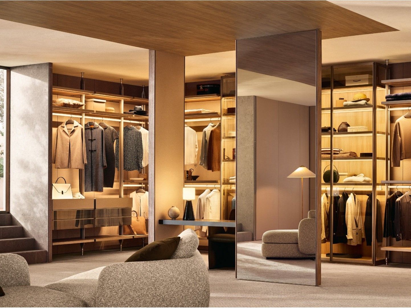 LEXINGTON Dressing composable By Poliform | design Jean-Marie Massaud