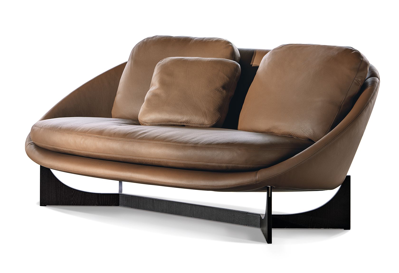LIDO 2 seater leather sofa By Minotti | design GamFratesi