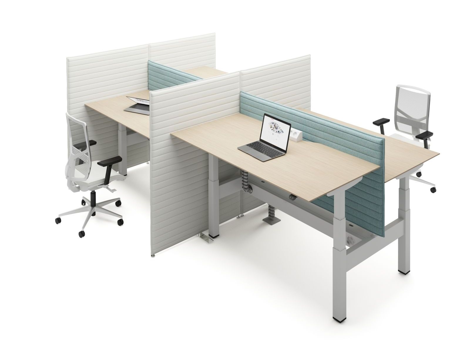 Multiple office workstation LIFT DUO Lift Collection By FURNIKO