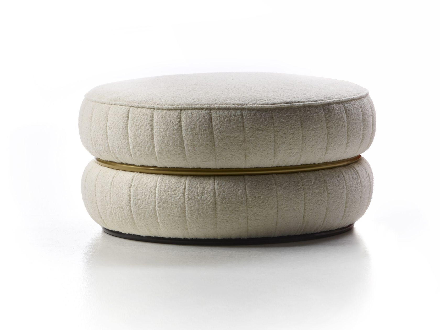 LILLO | Fabric pouf Round fabric pouf By Black Tie