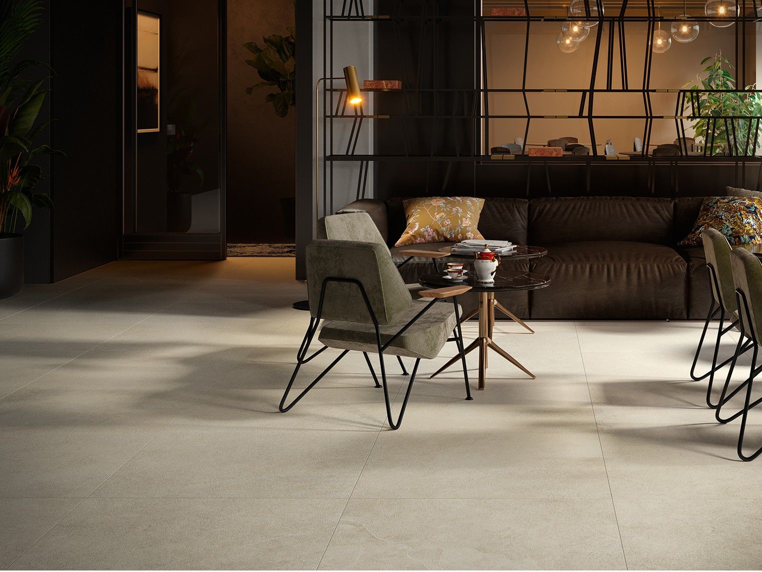 Pavimento/rivestimento in gres porcellanato effetto pietra LITHOS MOON ...