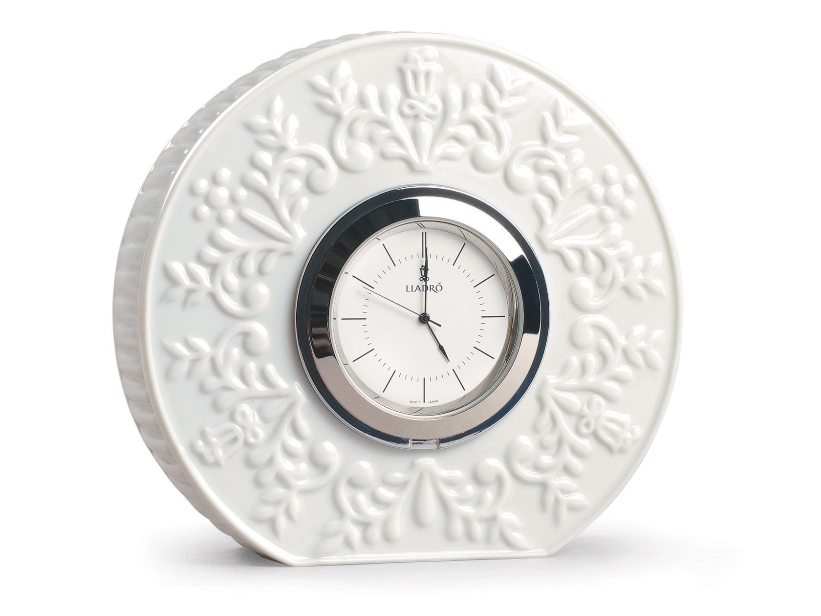Table-top porcelain clock LOGOS Tea at 5 with dad Collection By Lladró