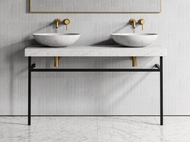 LOMAZZO | Double washbasin countertop By LUSSO