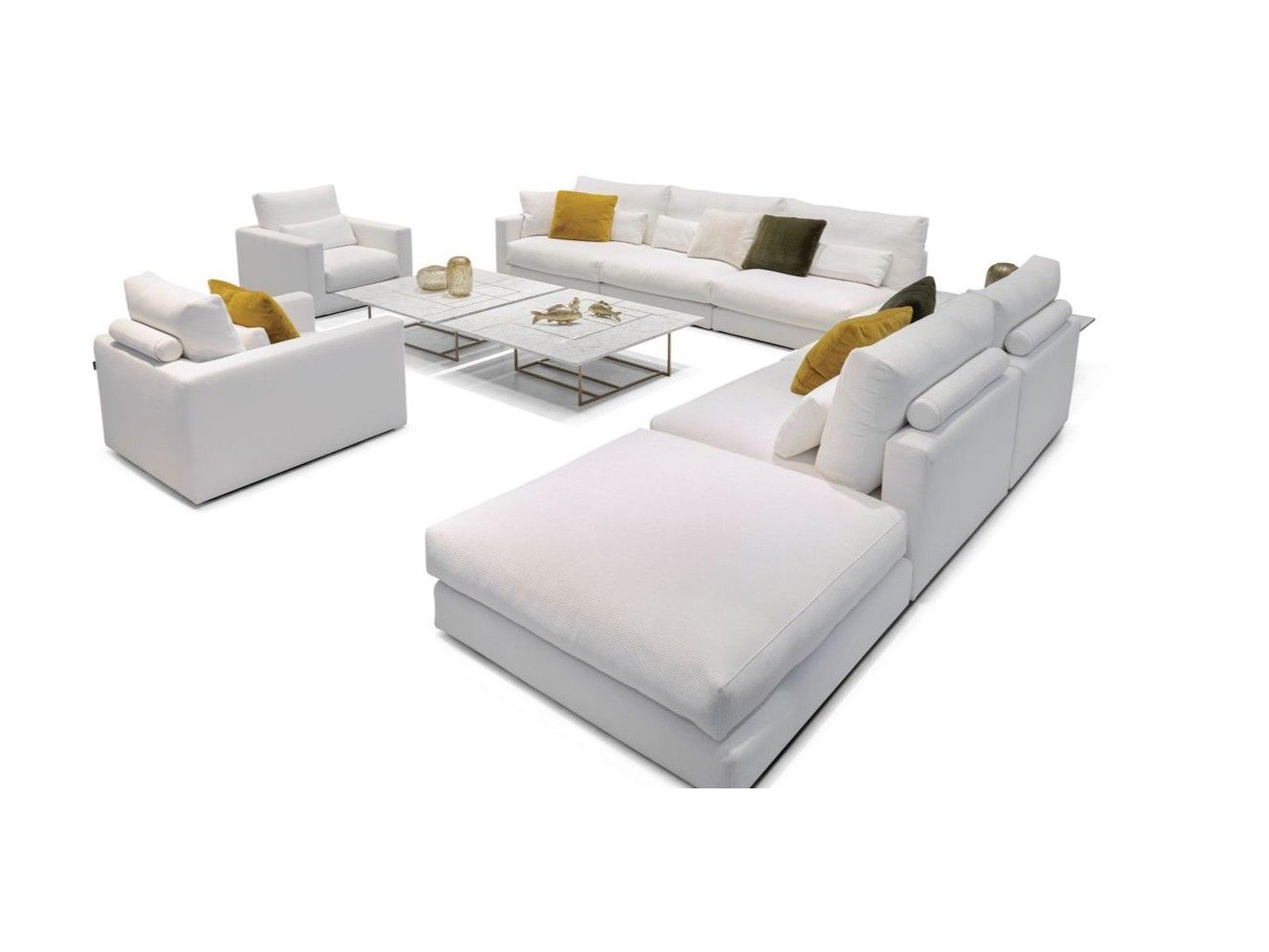 LONG BEACH Modular velvet sofa with removable cover By Roche Bobois ...