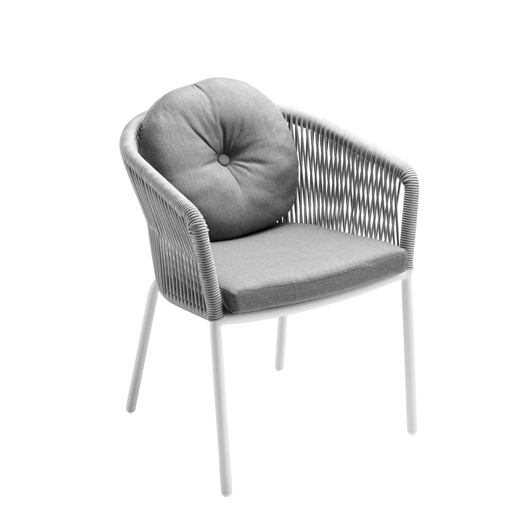 LOOP Upholstered fabric garden chair with armrests By Solpuri | design ...
