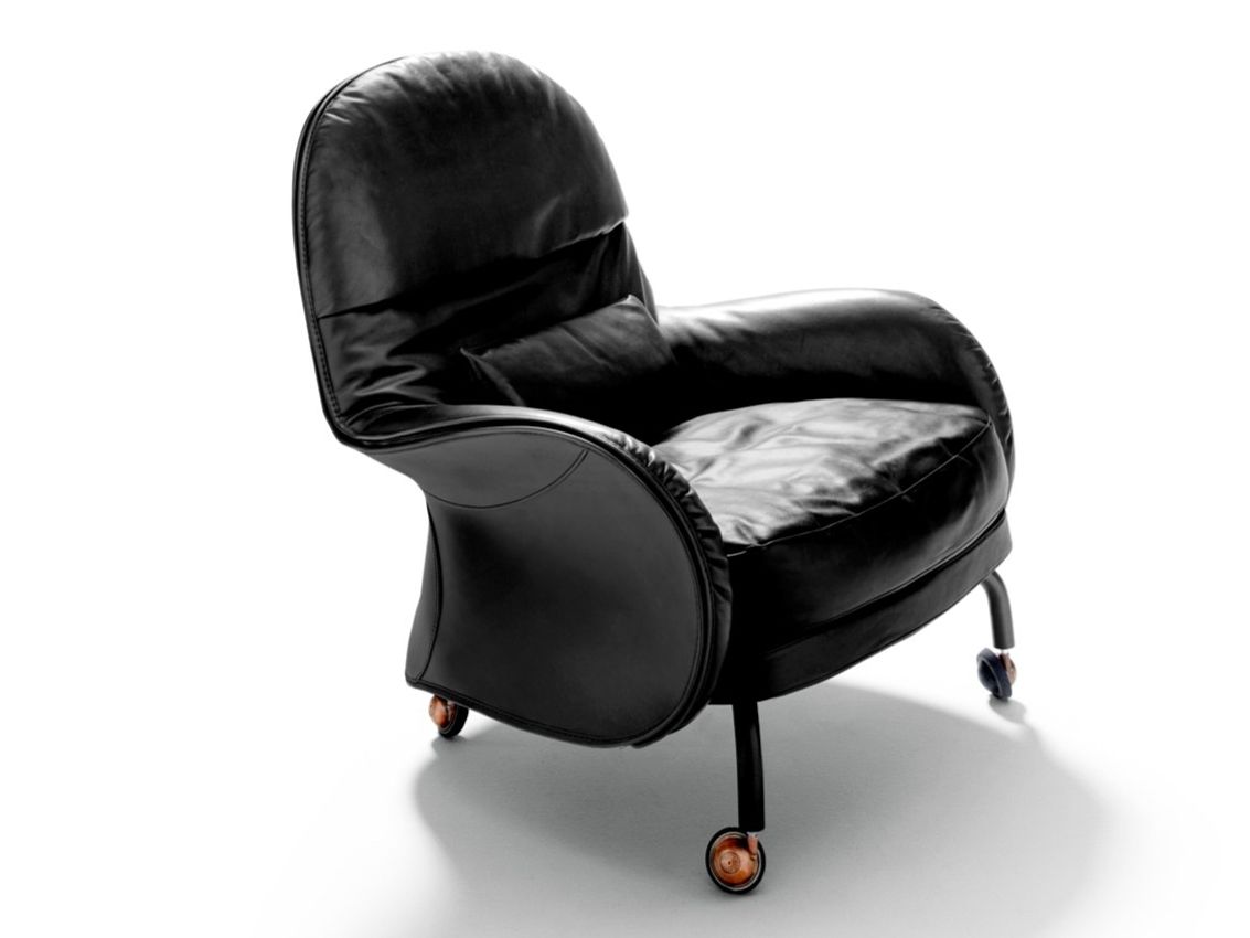 LOUISIANA Poltrona in cuoio con ruote By De Padova | design Centro ...