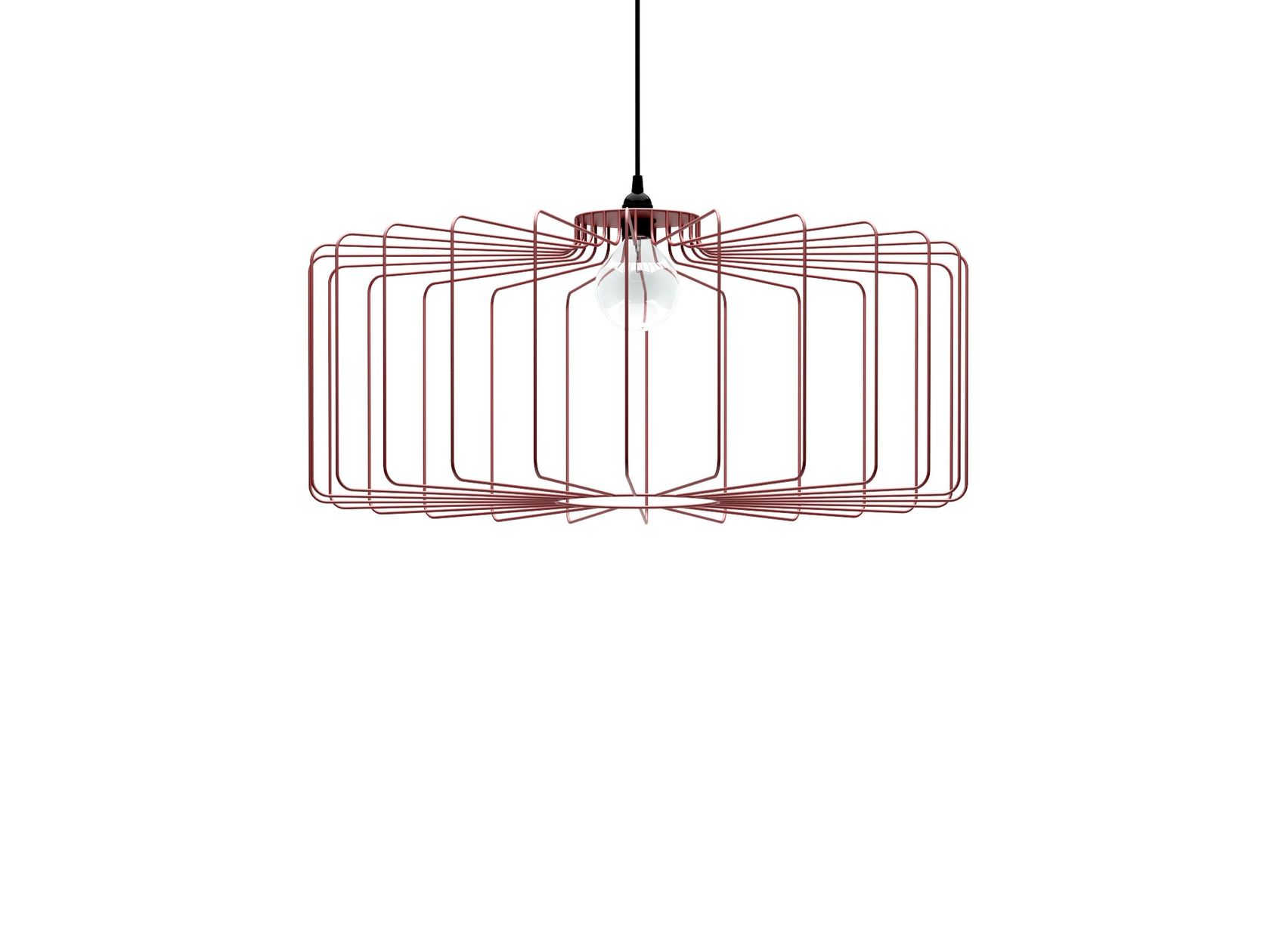 Powder coated steel pendant lamp LUI By Pipedesign