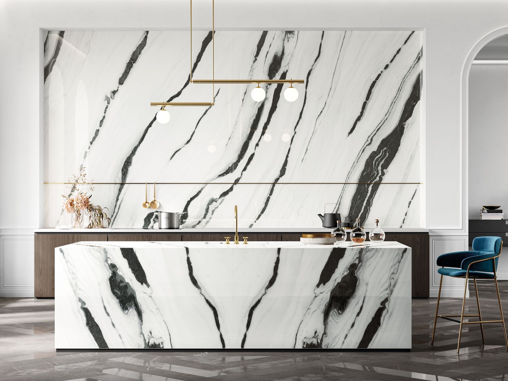 Pavimento/rivestimento in gres porcellanato effetto marmo LUX ...