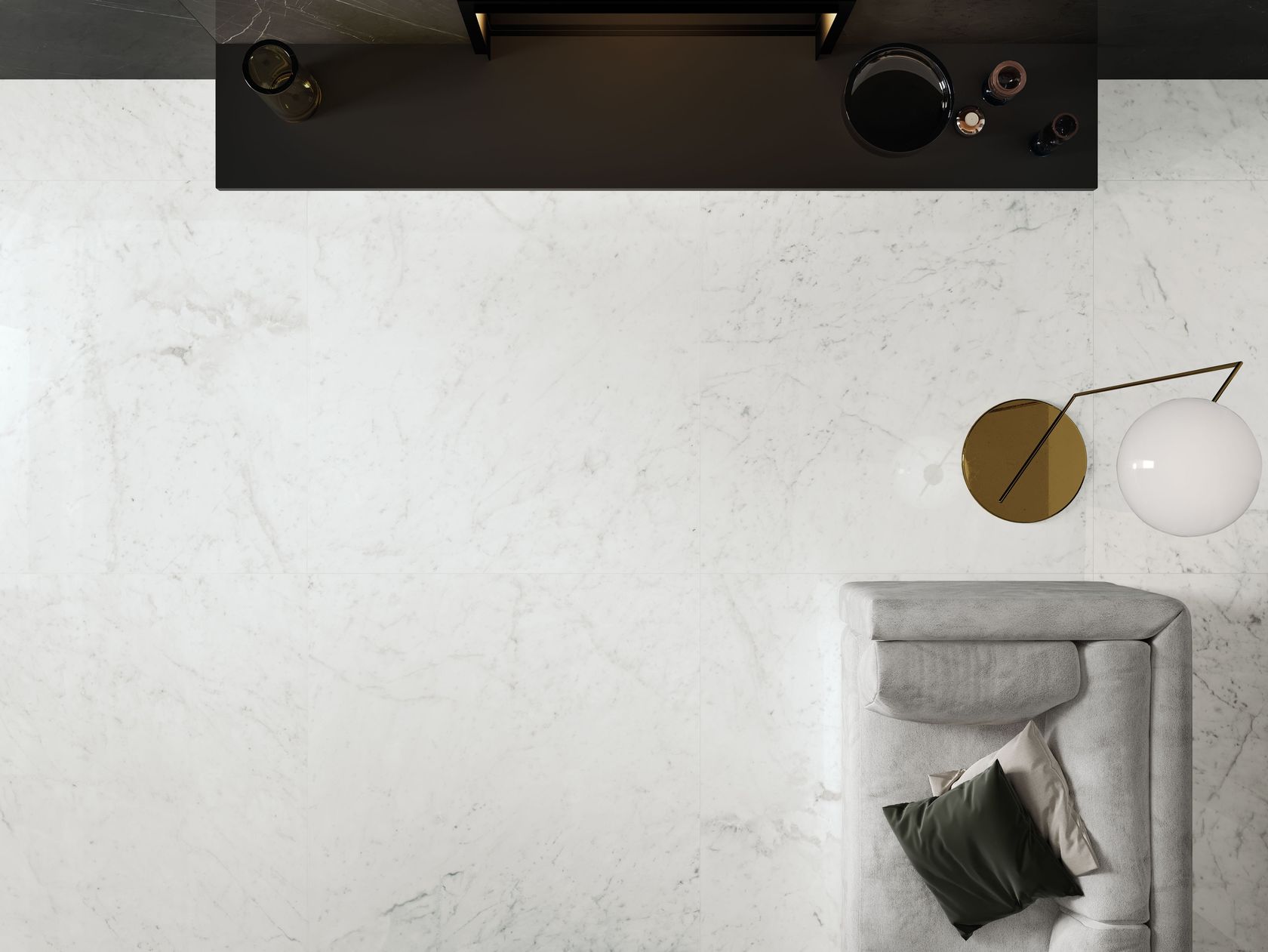 LUX EXPERIENCE PANDA WHITE Porcelain stoneware wall/floor tiles with ...