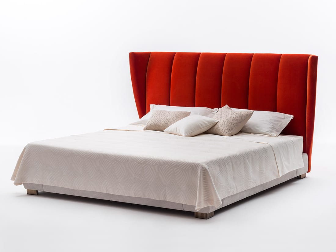 Fabric double bed with upholstered headboard MAGENTA Milano Collection ...