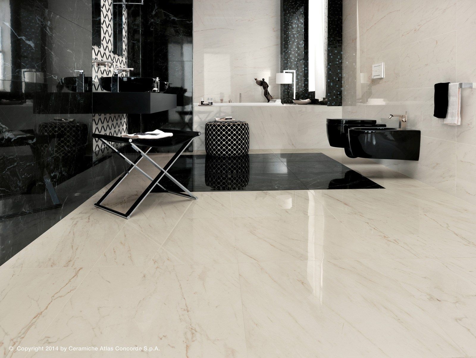MARVEL PRO FLOOR Porcelain stoneware flooring with marble effect By ...