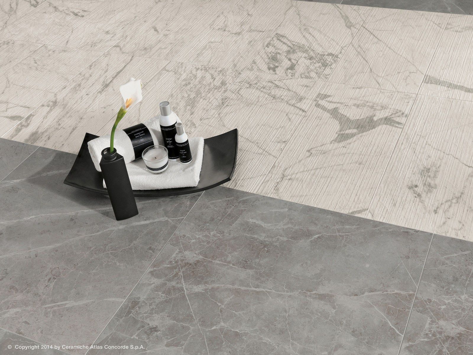 MARVEL PRO FLOOR Porcelain stoneware flooring with marble effect By ...
