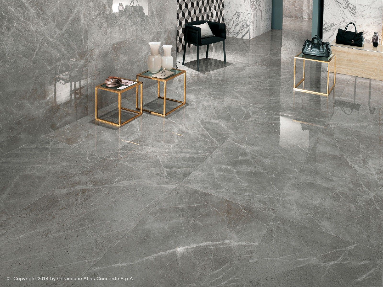 MARVEL PRO FLOOR Porcelain stoneware flooring with marble effect By ...