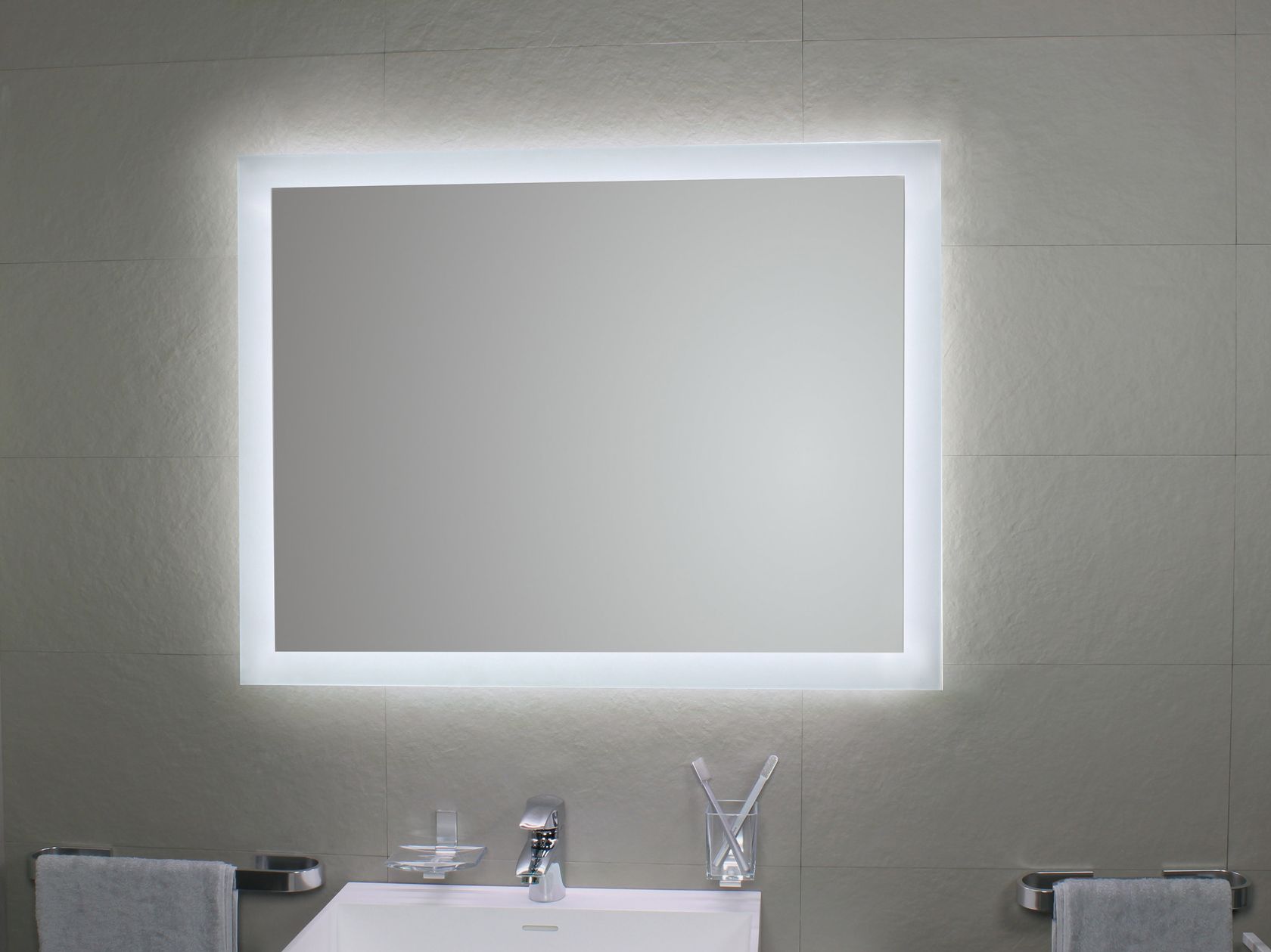 Bathroom mirror with integrated lighting MATE4 LED LED Bathroom mirrors ...