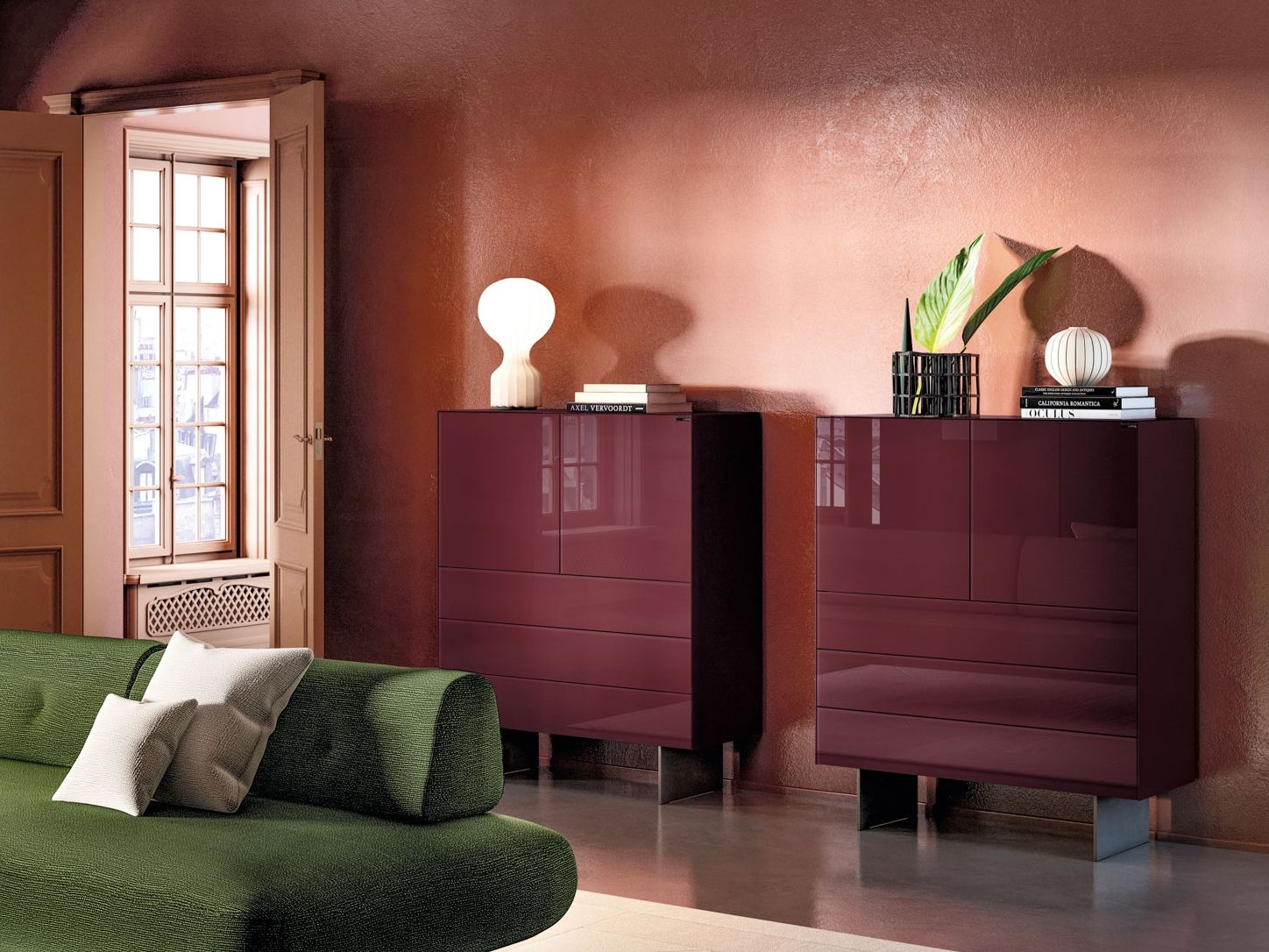 MATERIA 1007 | Sideboard Glass sideboard By Lago | design Daniele Lago