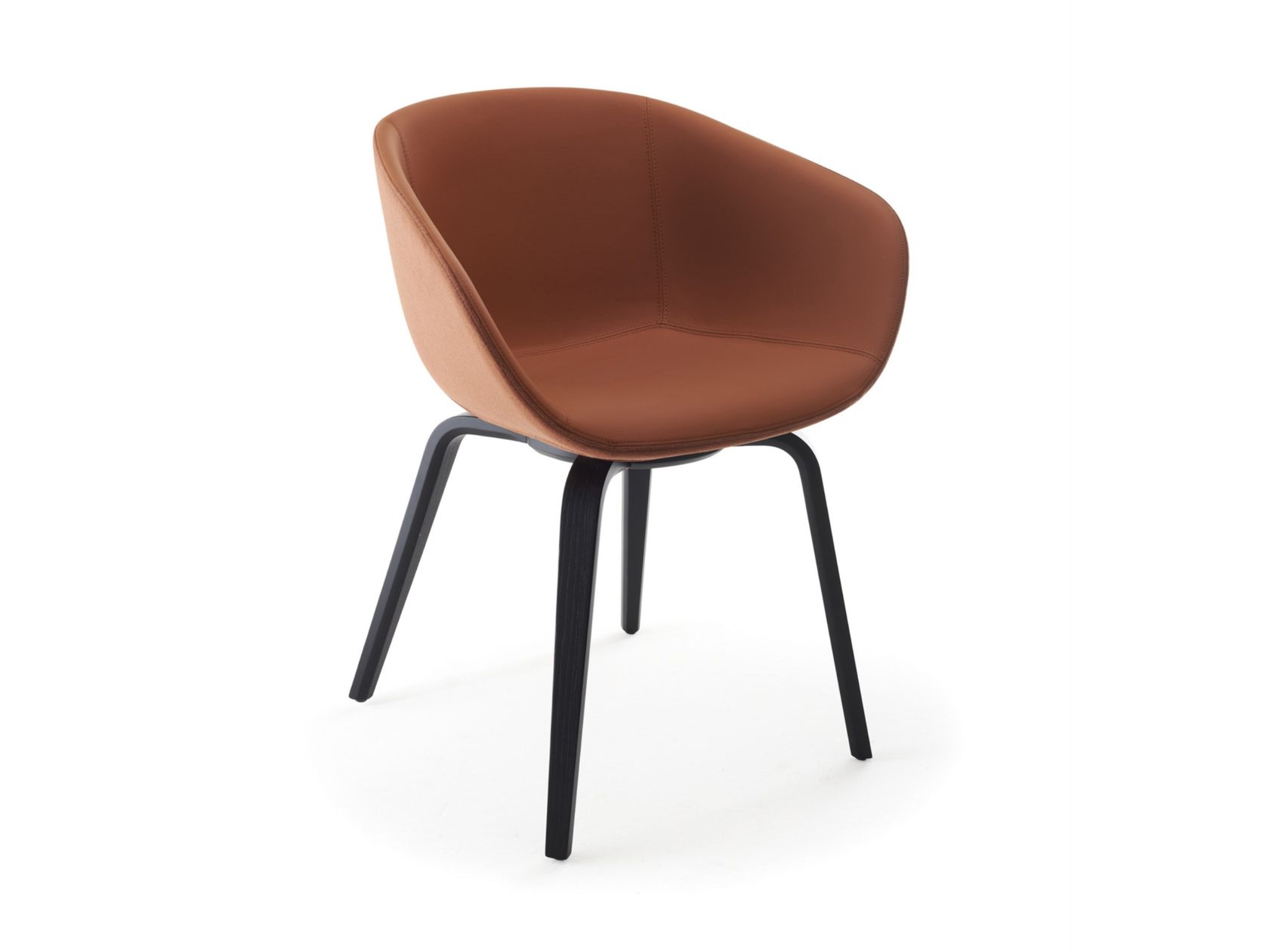 MAYA FP UP | Tanned leather chair Tanned leather chair with armrests By ...