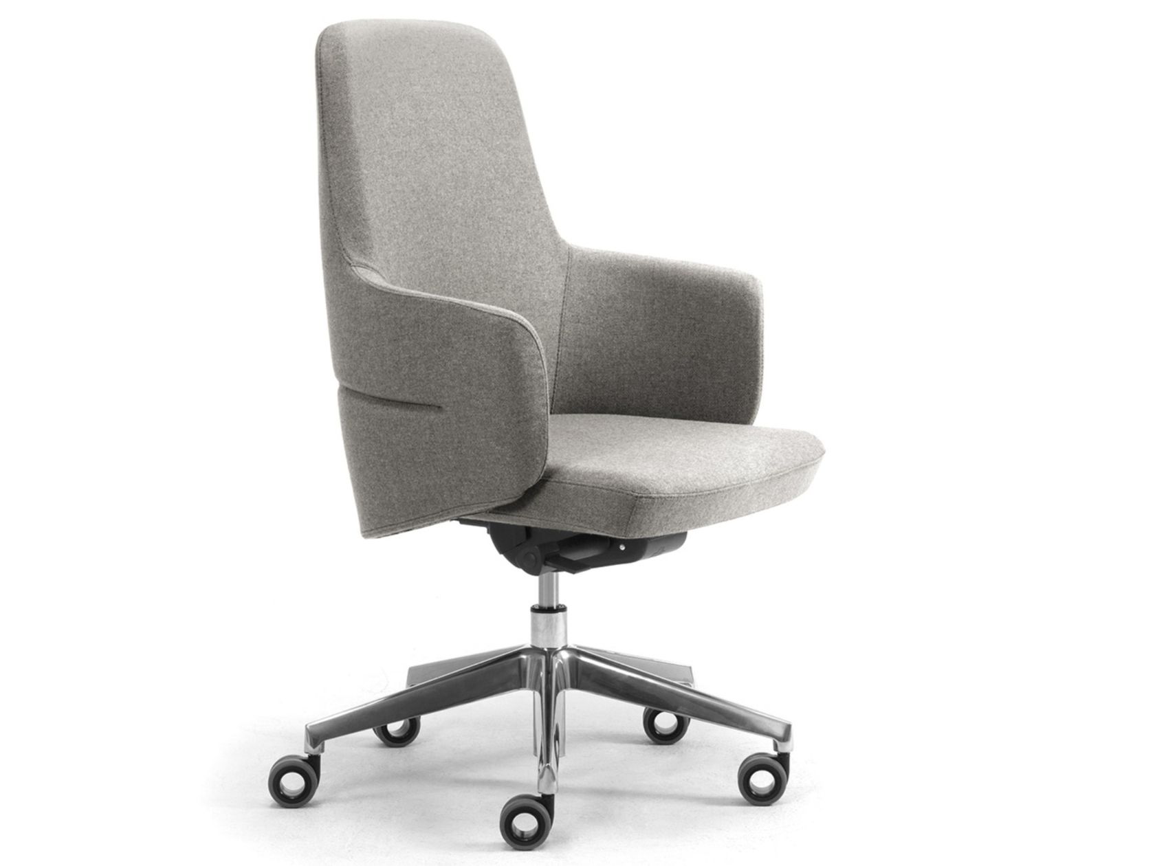 OPERA Height-adjustable wool executive chair with armrests By Leyform ...