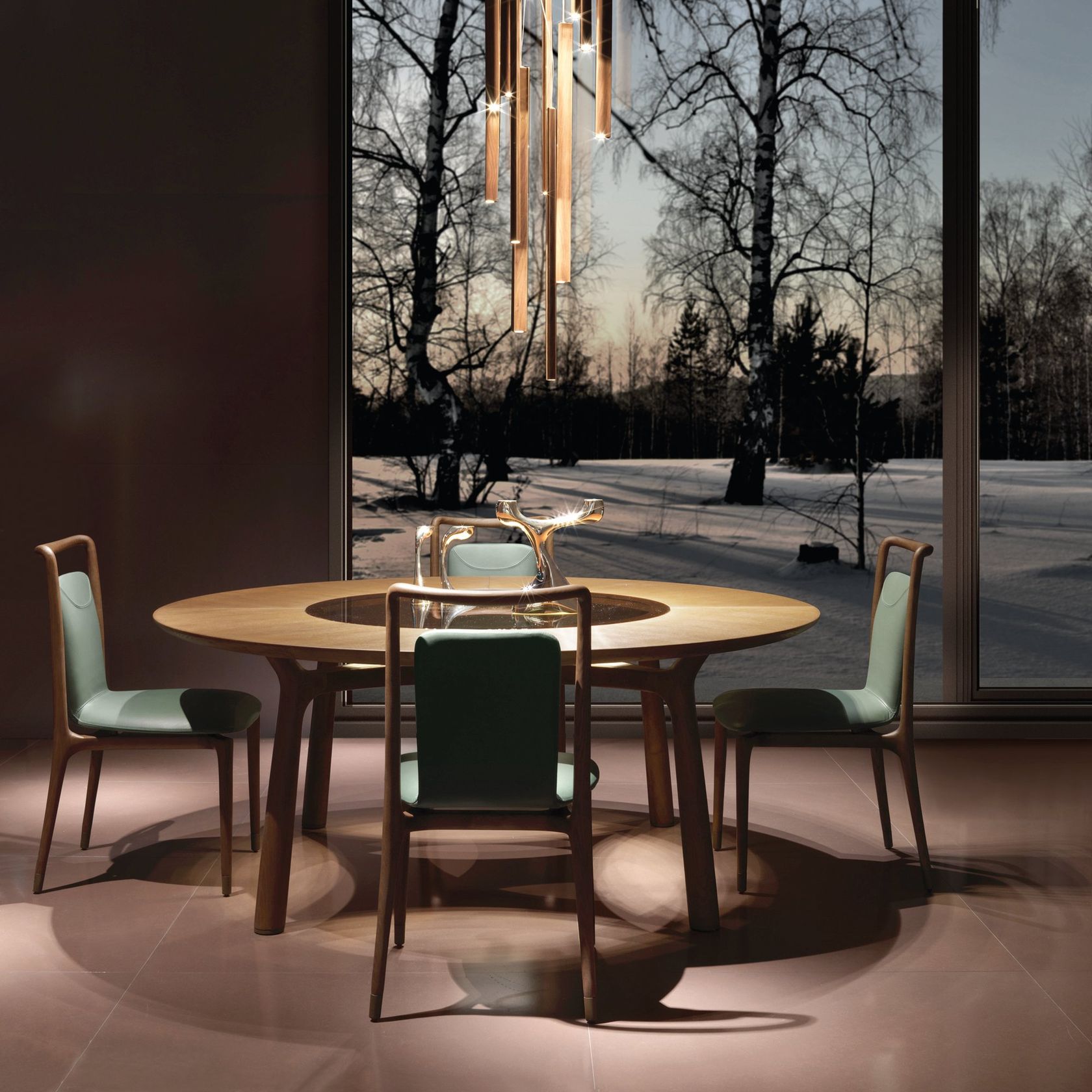 MEMOS | Wooden table By Giorgetti design Roberto Lazzeroni