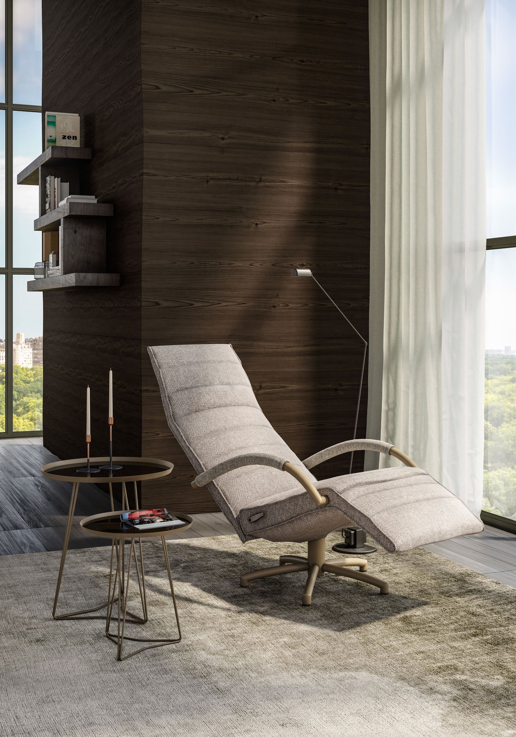 Upholstered recliner fabric armchair MENSANA | Fabric armchair By JORI ...