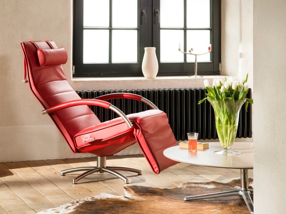 MENSANA | Leather armchair By JORI design Jean-Pierre Audebert