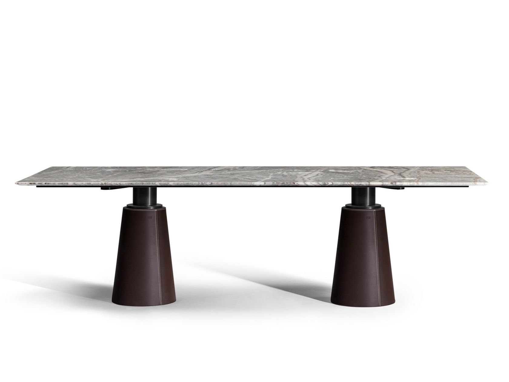 MESA DUE Rectangular dining table with marble top By Poltrona Frau ...